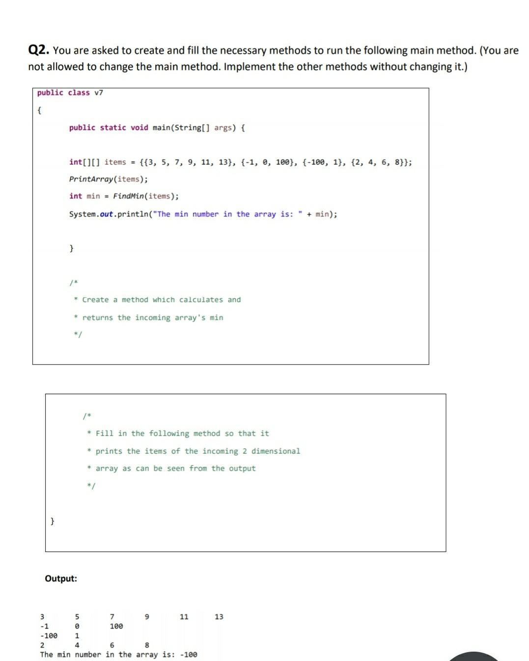 Solved Q2. You are asked to create and fill the necessary | Chegg.com