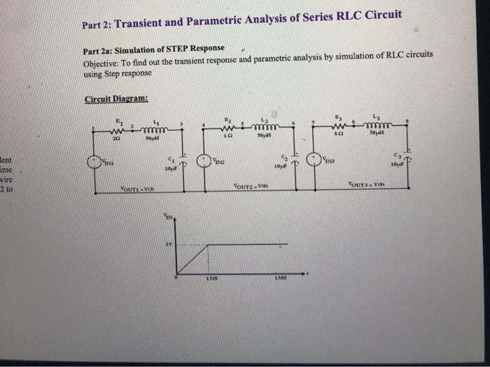 Solved Part 2: Transient and Parametric Analysis of Series | Chegg.com