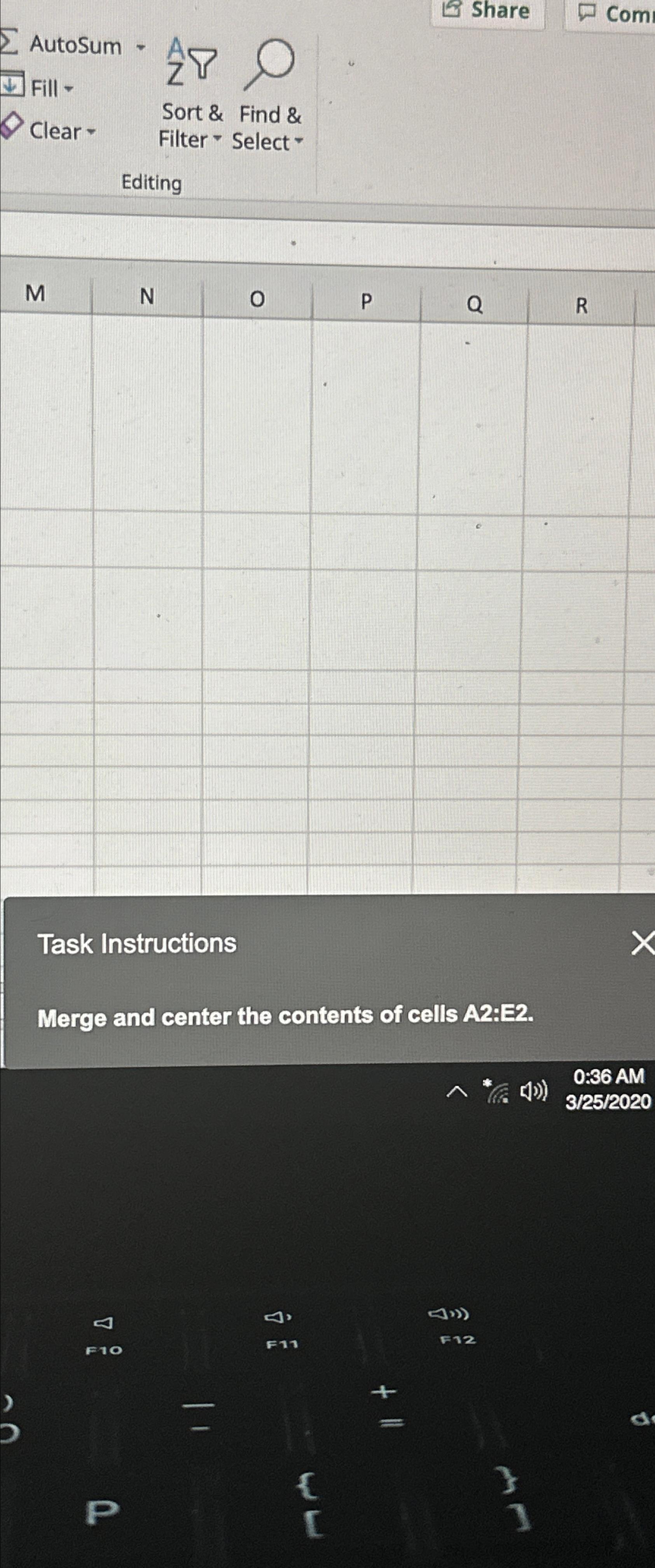 Solved ShareAutosum - ﻿APFill -Clear *Sort & Find &Filter - | Chegg.com
