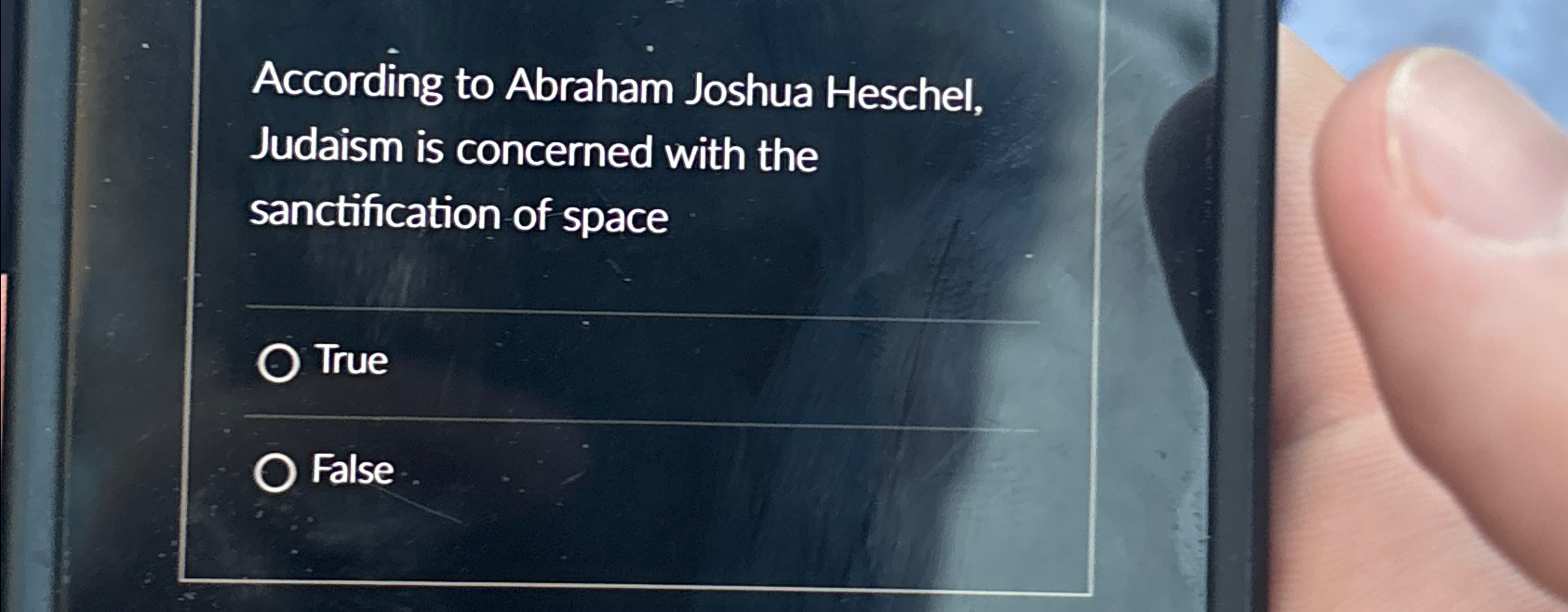 Solved According to Abraham Joshua Heschel, Judaism is | Chegg.com