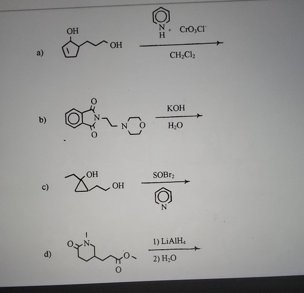 Solved provide the structure of the majir product for the | Chegg.com