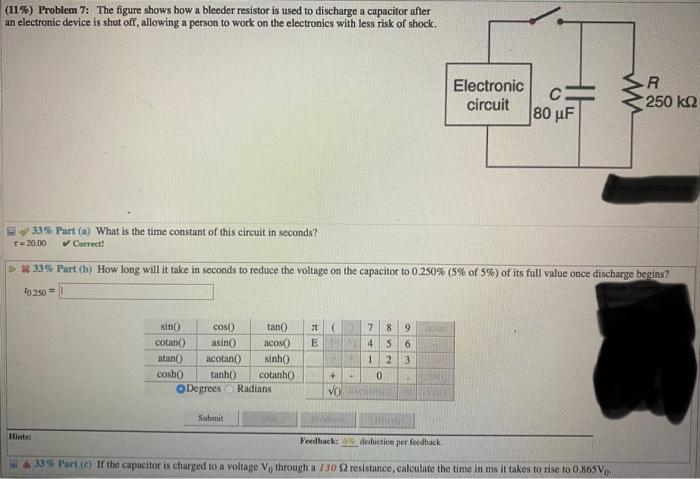 Solved (11\%) Problem 7: The figure shows how a bleeder | Chegg.com