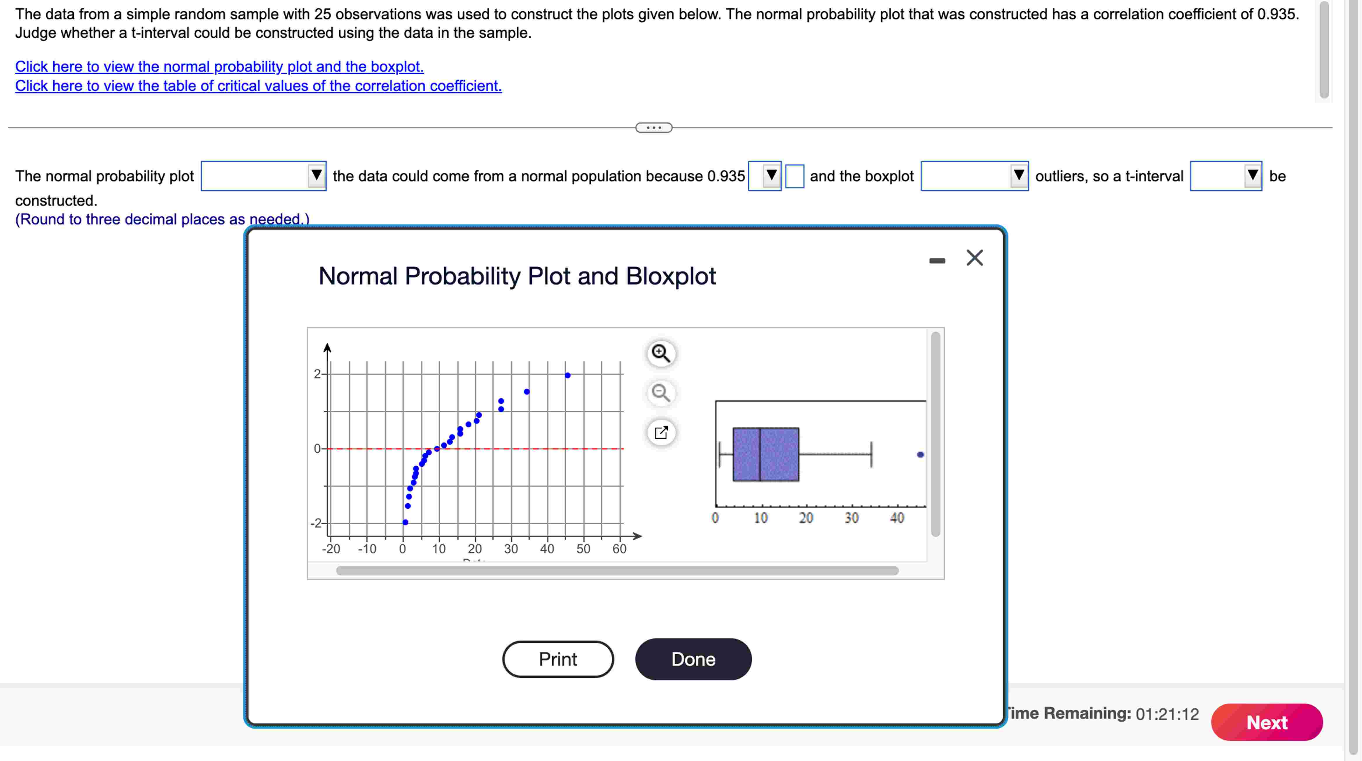 Solved by an EXPERT The data from a simple random sample with | Chegg.com