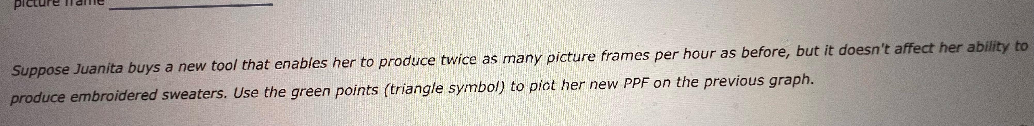 Solved Suppose Juanita buys a new tool that enables her to | Chegg.com