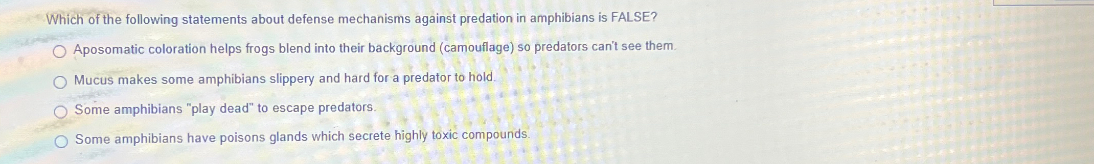 Solved Which of the following statements about defense | Chegg.com