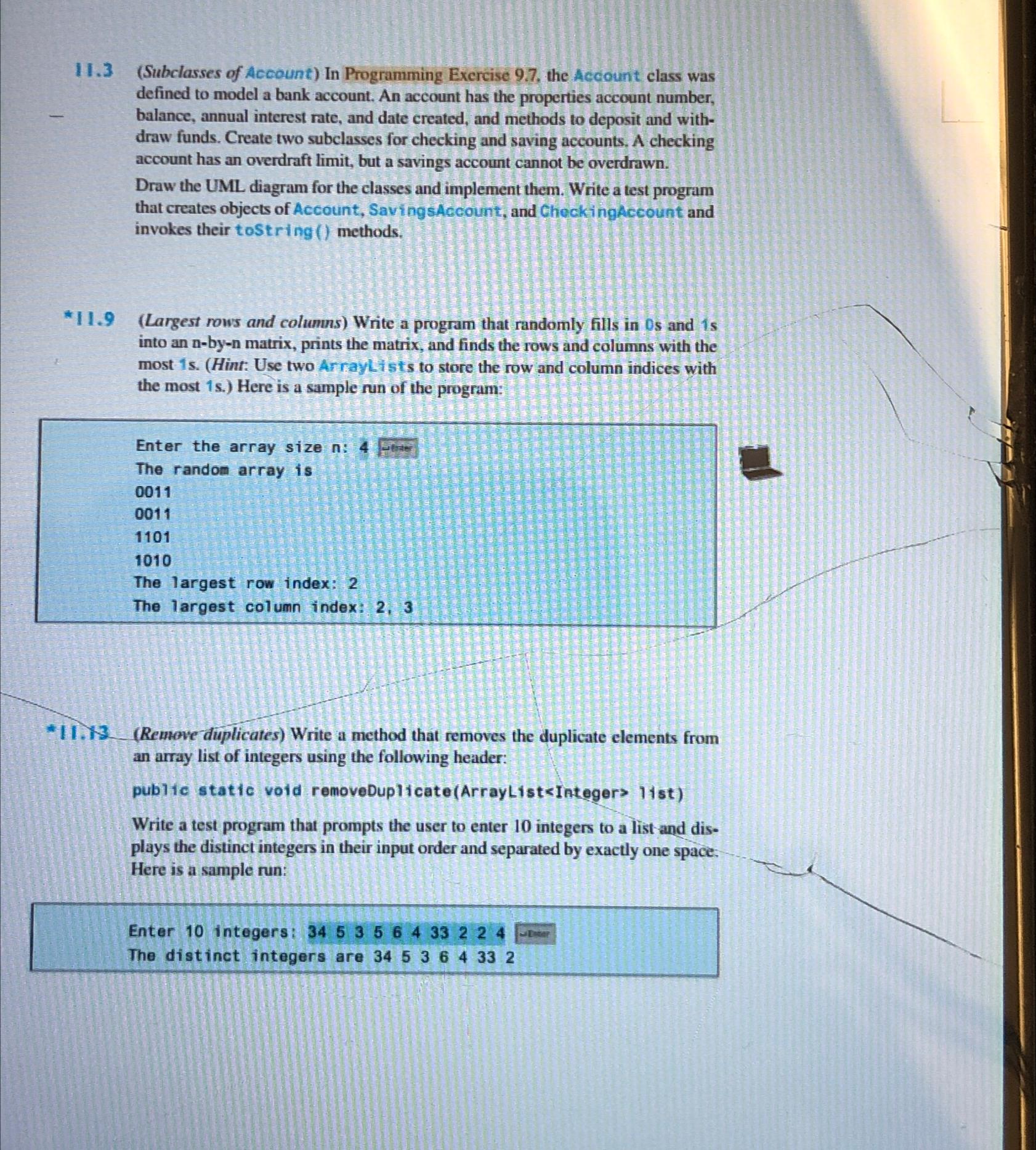 Solved 11.3 (Subclasses of Account) ﻿In Programming Exercise | Chegg.com