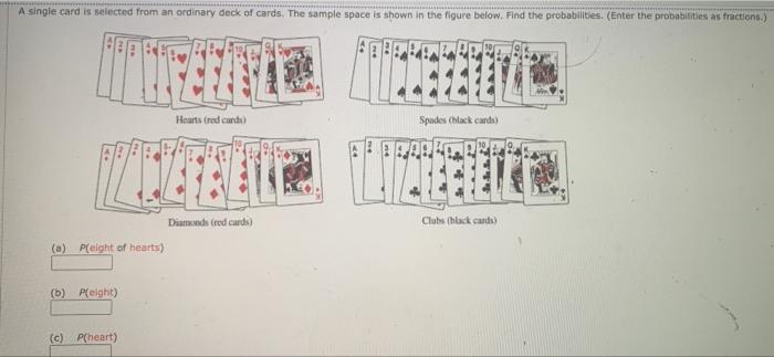 Solved A single card is selected from an ordinary deck of | Chegg.com
