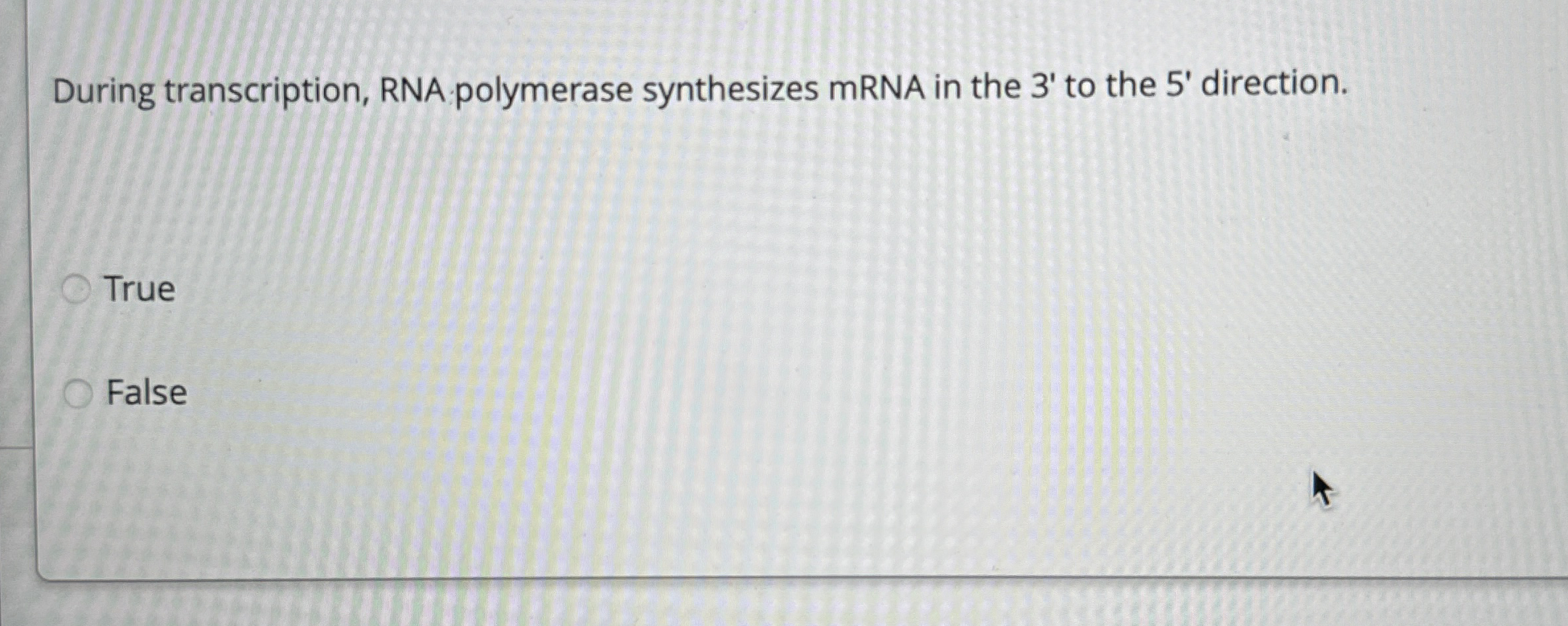 Solved During transcription, RNA polymerase synthesizes mRNA | Chegg.com