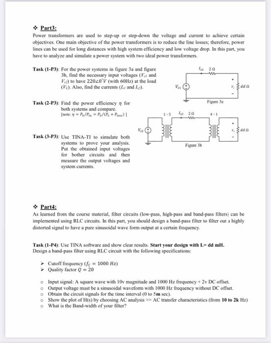 Solved & Part3: Power transformers are used to step-up or | Chegg.com