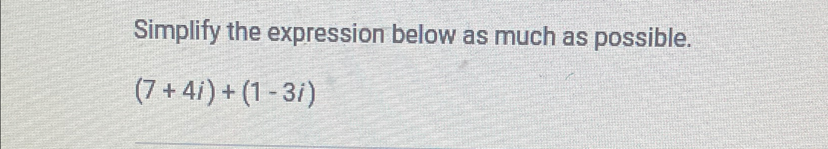 Solved Simplify the expression below as much as | Chegg.com
