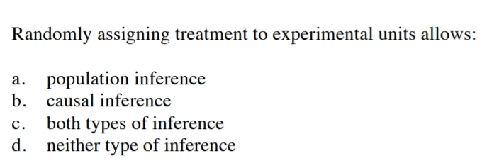 Solved Randomly assigning treatment to experimental units | Chegg.com