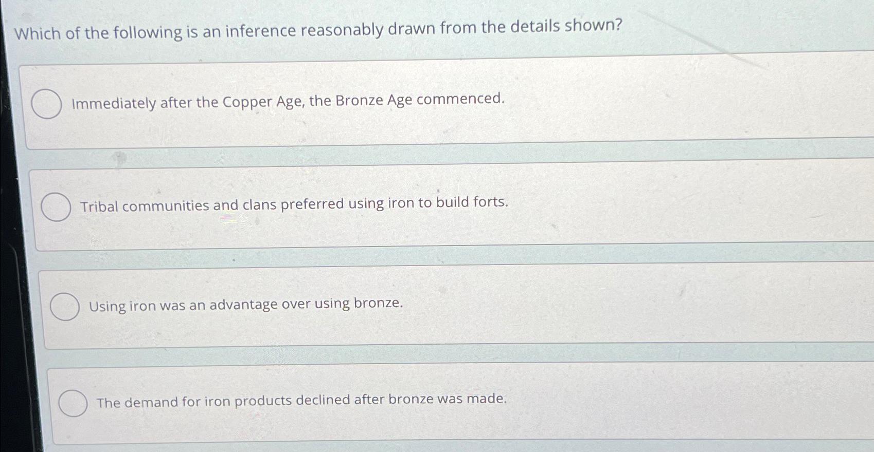 Which of the following is an inference reasonably | Chegg.com