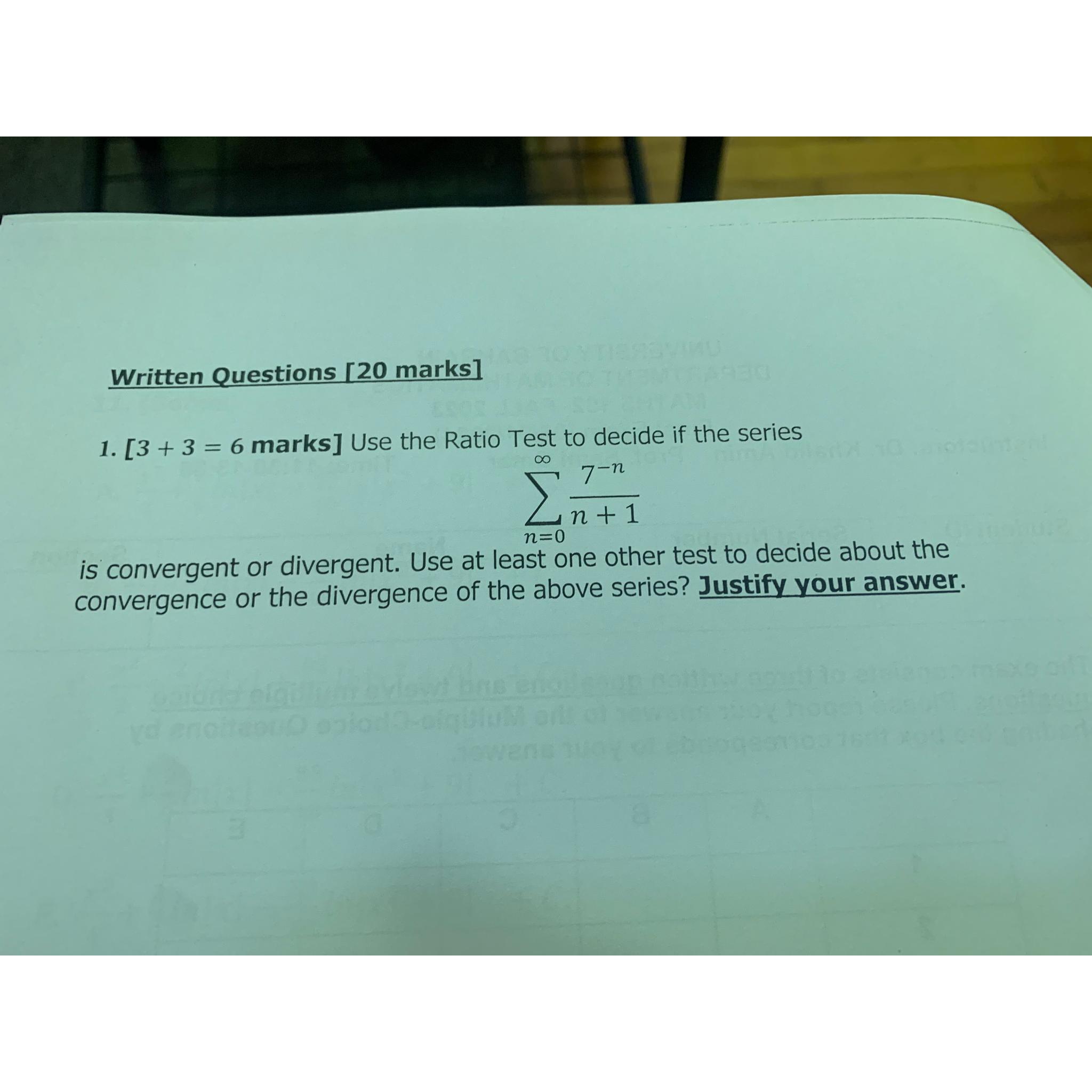 Solved Written Questions [20 ﻿marks] ﻿marks | Chegg.com