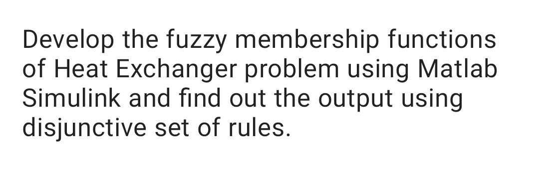Solved Develop the fuzzy membership functions of Heat | Chegg.com