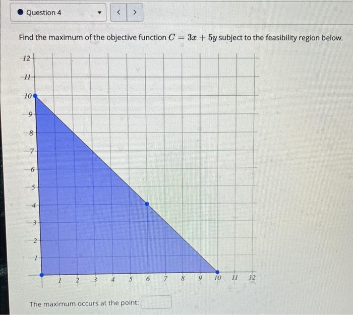 Solved Find The Maximum Of The Objective Function C 3x 5y