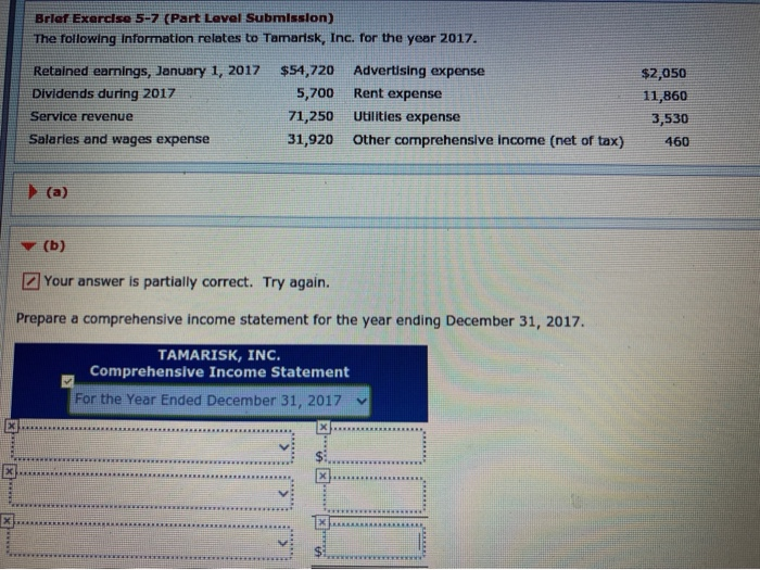 Solved Brief Exercise 5-7 (Part Level Submission) The | Chegg.com