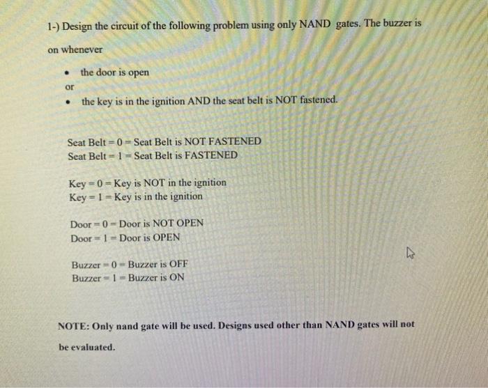 Solved 1-) Design the circuit of the following problem using | Chegg.com