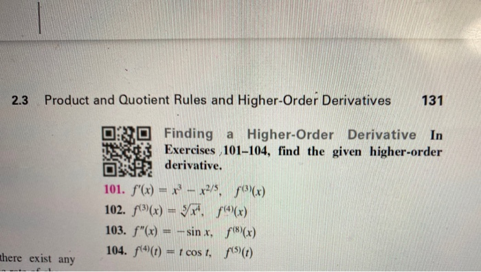 Solved 2.3 Product and Quotient Rules and Higher-Order | Chegg.com