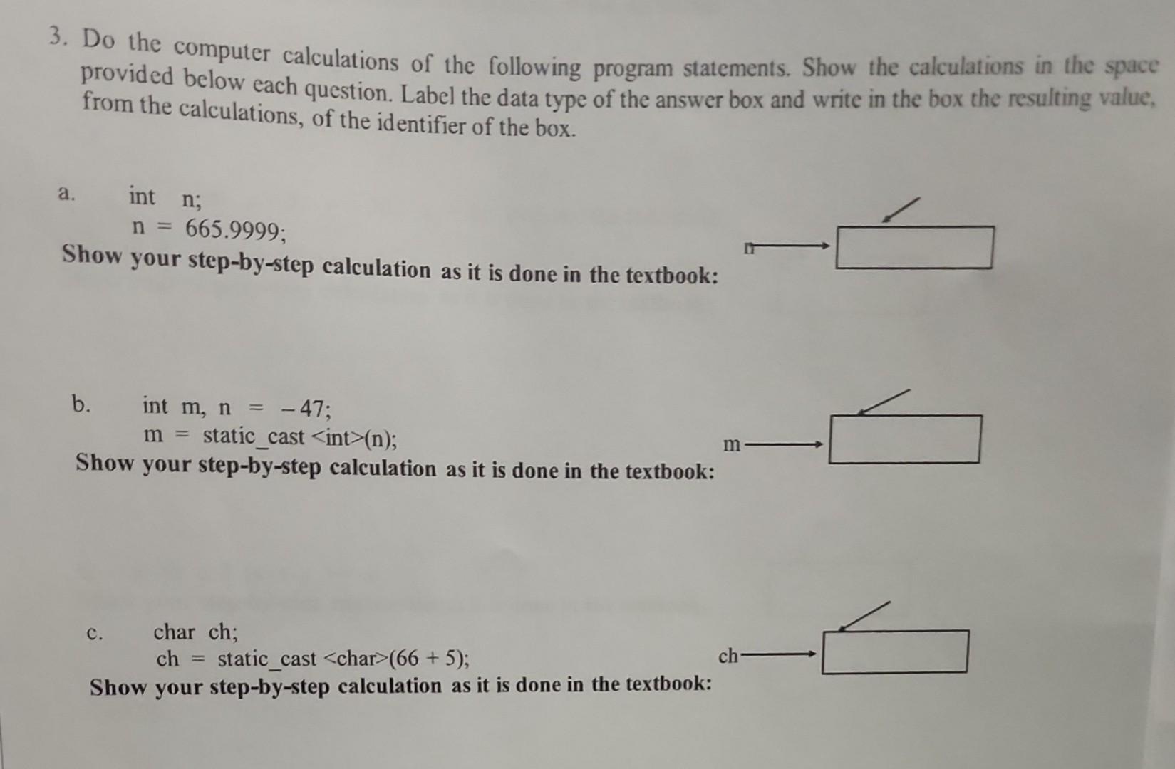 Solved 3. Do the computer calculations of the following | Chegg.com