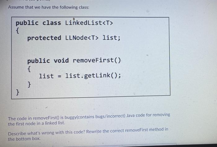 Solved Assume that we have the following class: public class | Chegg.com