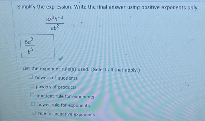Solved Simplify the expression. Write the final answer using | Chegg.com