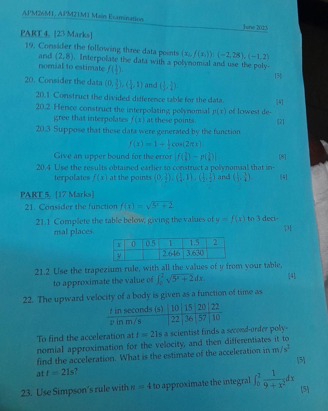 Solved Do both Part 4 ﻿and Part 5.PART 4. [23 ﻿Marks]19. | Chegg.com