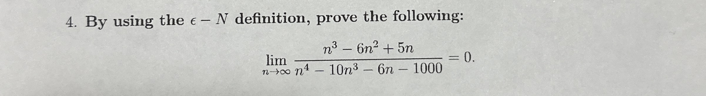 Solved By using the εlon-N ﻿definition, prove the | Chegg.com