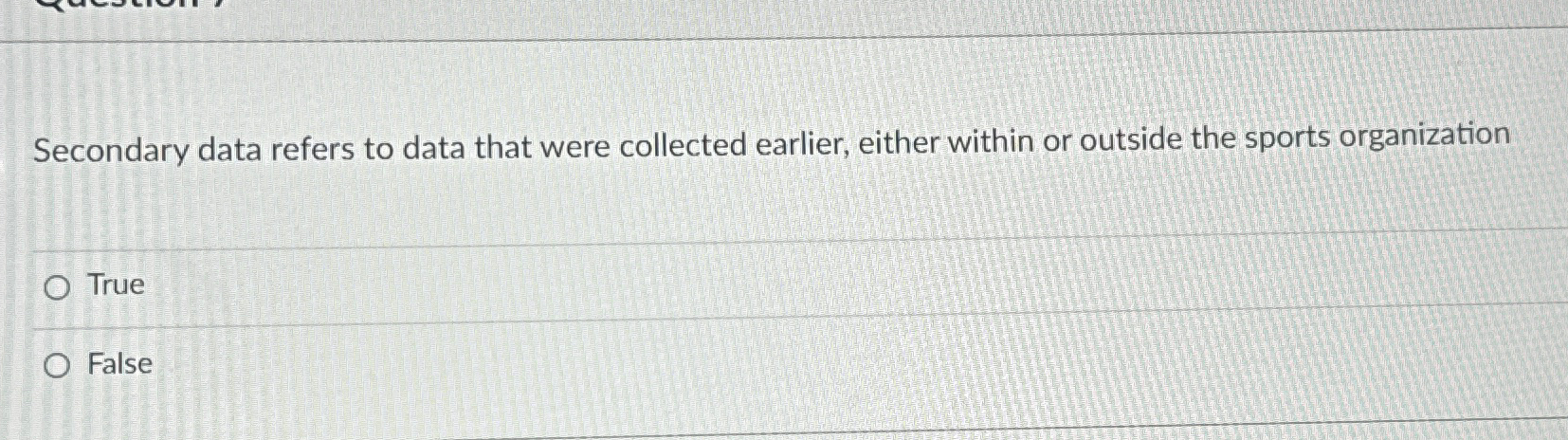 Solved Secondary data refers to data that were collected | Chegg.com