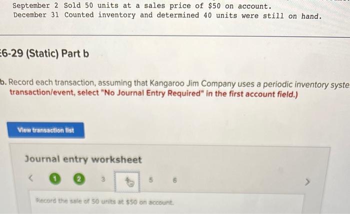Solved Required information E6-29 (Static) (Supplement 6B) | Chegg.com