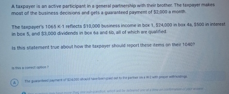 Solved A taxpayer is an active participant in a general | Chegg.com