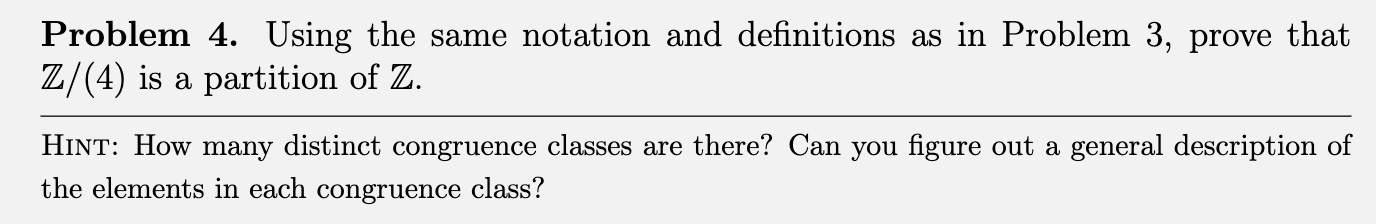 Solved Problem 4. ﻿Using the same notation and definitions | Chegg.com