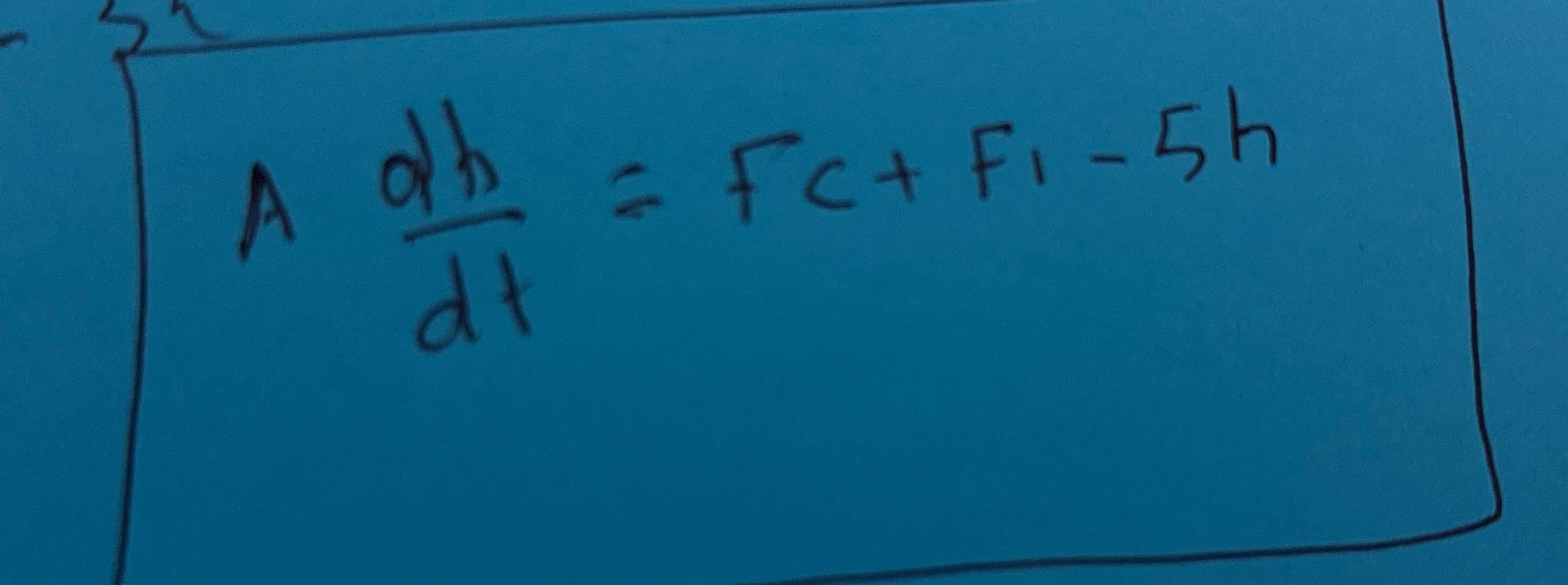 Solved Adhdt=Fc+F1-5hCan u simplfy this equation? Like | Chegg.com