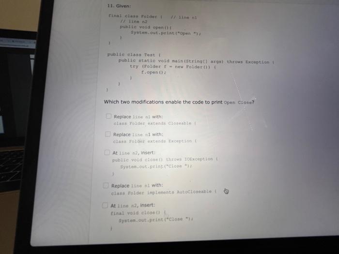 Solved Replace line ni with: clast folder impltimenta | Chegg.com