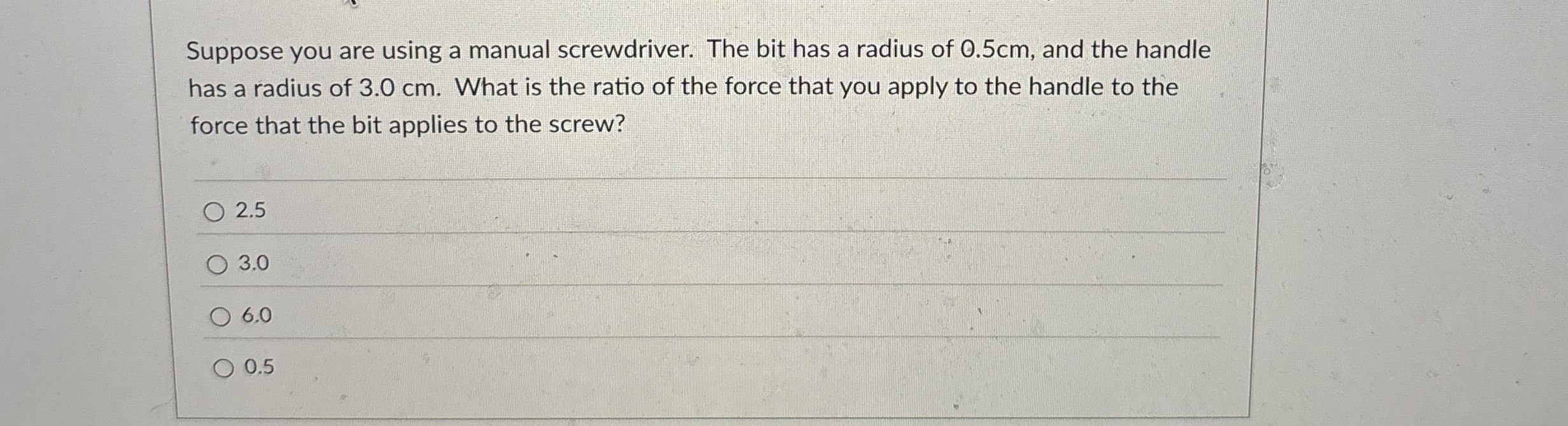 Solved Suppose you are using a manual screwdriver. The bit | Chegg.com