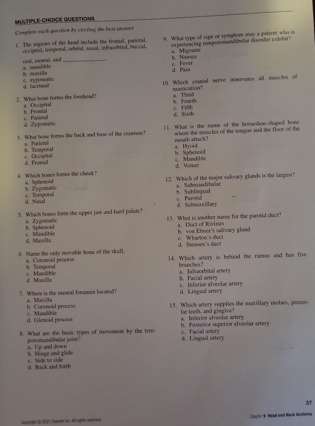 Solved MULTIPLE-CHOICE QUESTIONS Complete each question by | Chegg.com