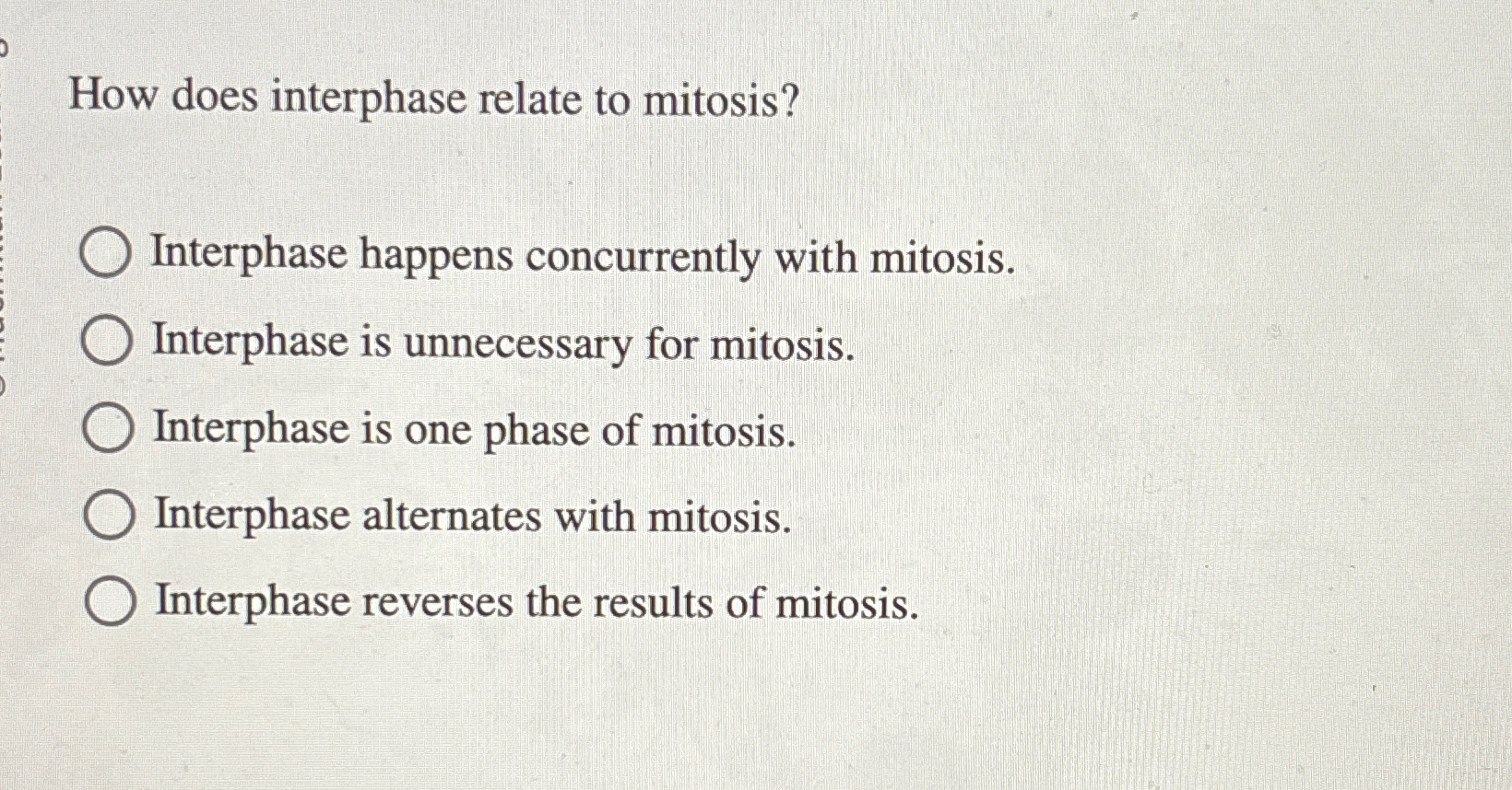 Solved How does interphase relate to mitosis?Interphase | Chegg.com
