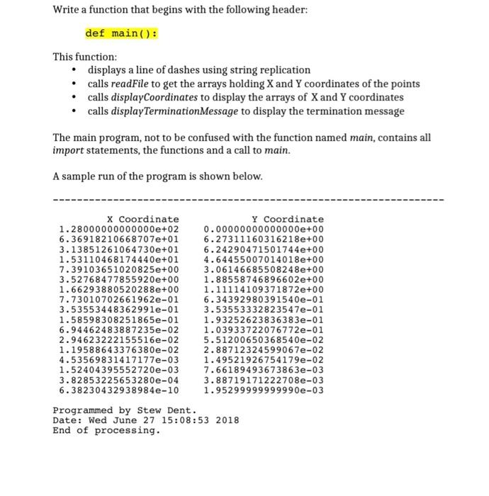 Solved Question 1 Write a complete Python program that reads | Chegg.com
