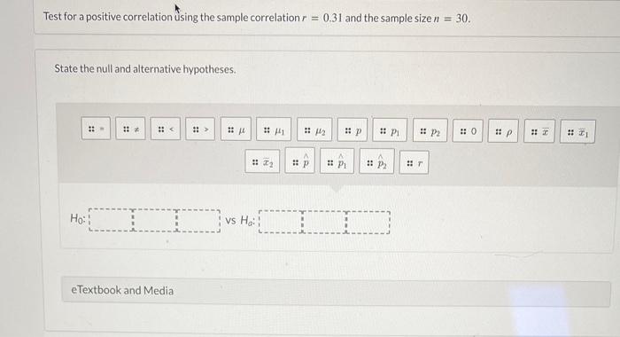 Solved Test for a positive correlation using the sample | Chegg.com