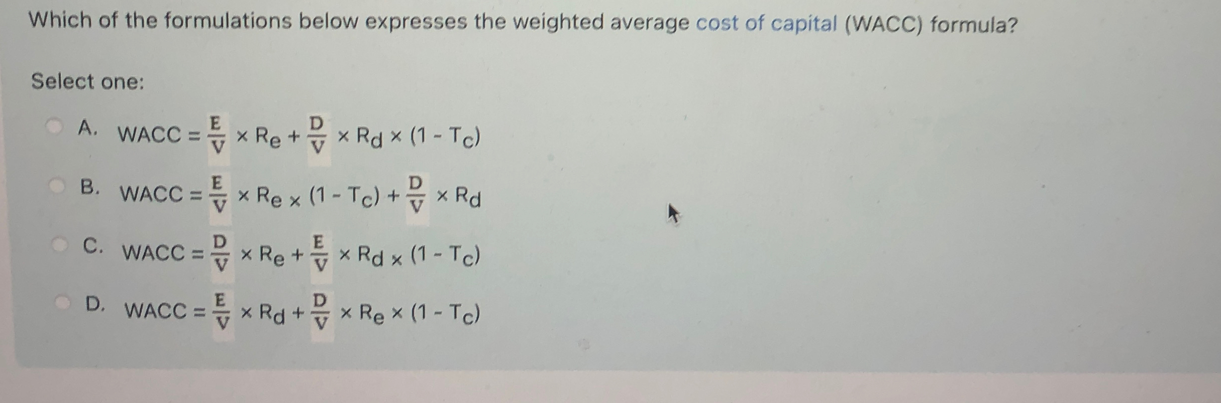 Solved Which of the formulations below expresses the | Chegg.com