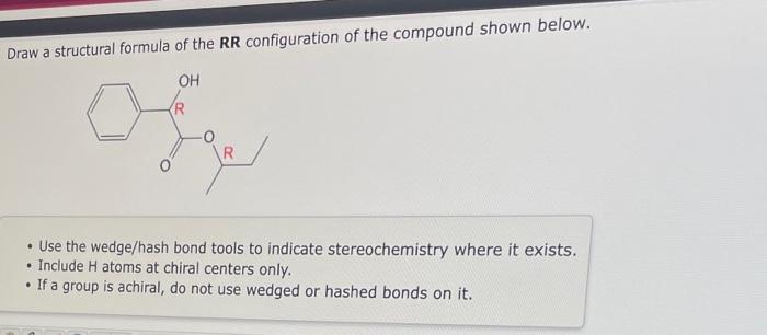 Solved Draw a structural formula of the R configuration of | Chegg.com