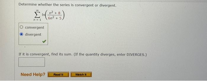 Solved Determine whether the series is convergent or | Chegg.com