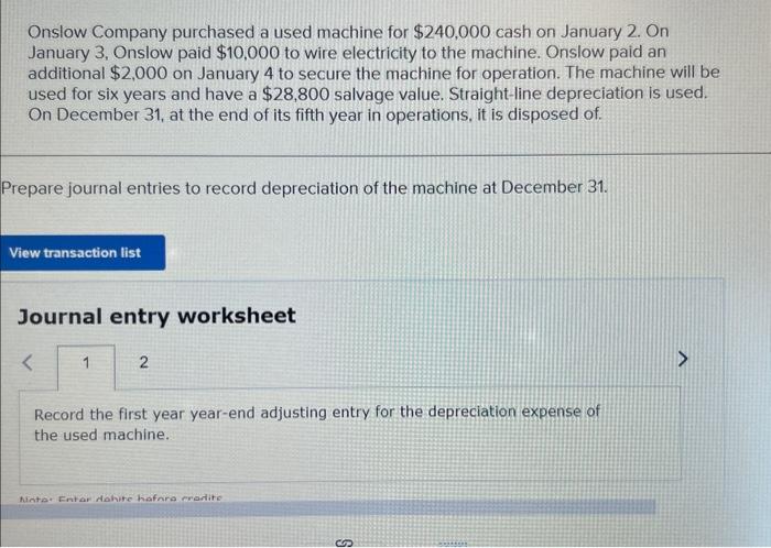 Solved prepare the journal entries to record depreciation of | Chegg.com