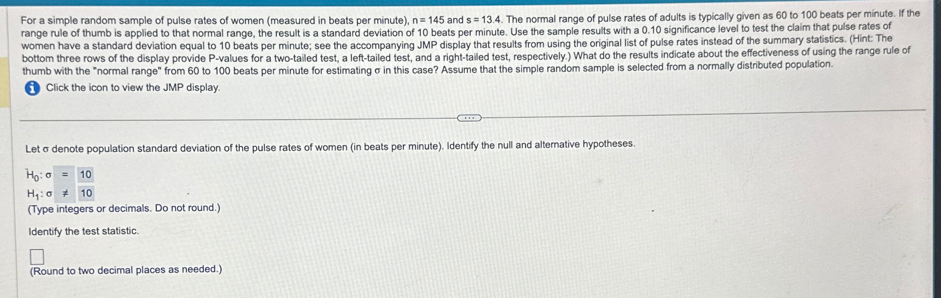 Solved range rule of thumb is applied to that normal range, | Chegg.com