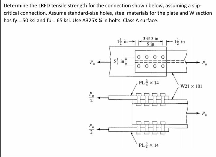 Solved Determine the LRFD tensile strength for the | Chegg.com