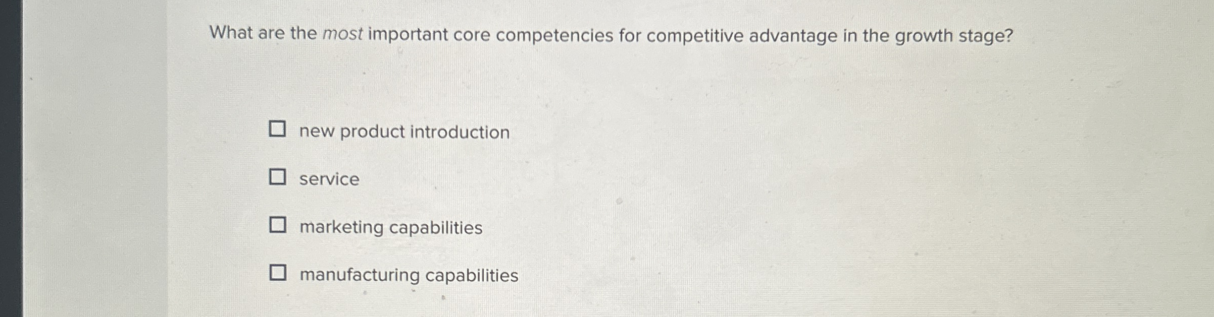 Solved What are the most important core competencies for | Chegg.com