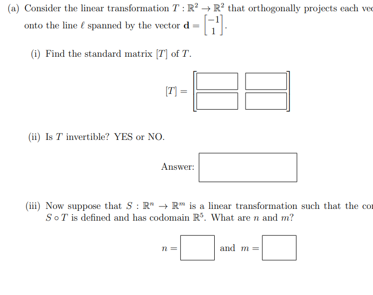 (a) ﻿Consider the linear transformation T:R2→R2 ﻿that | Chegg.com