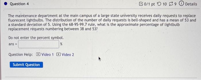 Solved The physical plant at the main campus of a large | Chegg.com