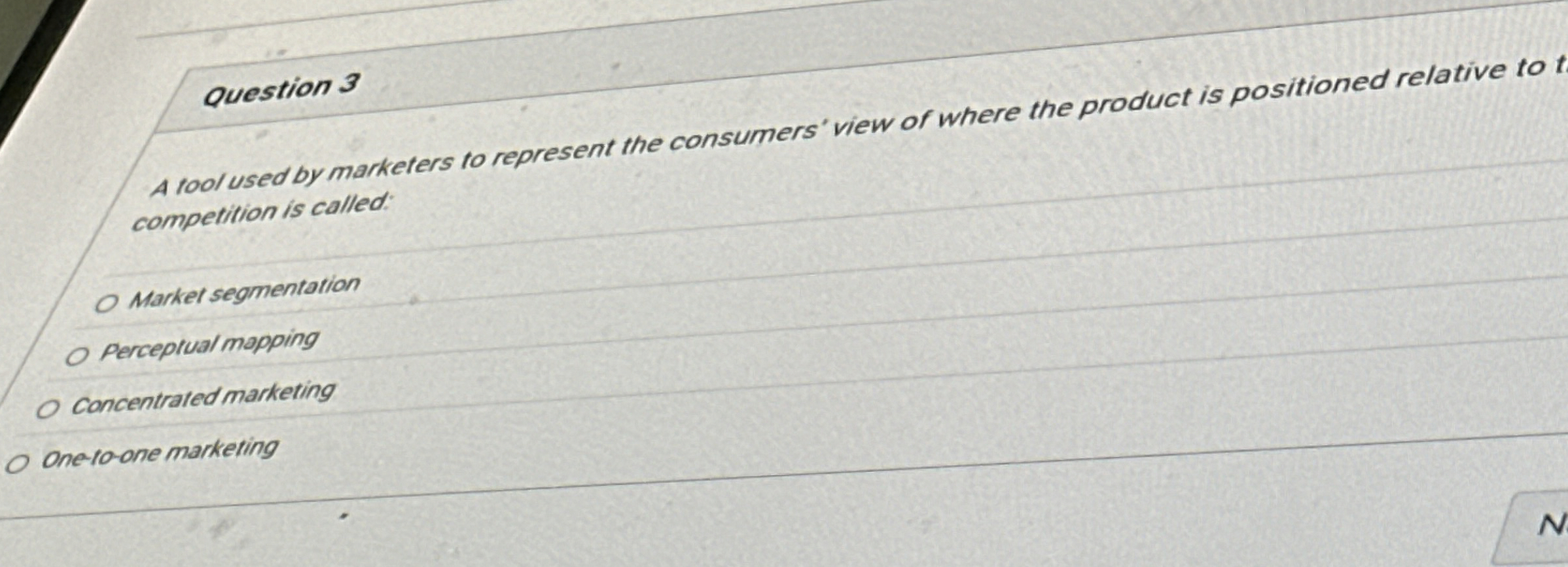Solved Question 3A fool used by marketers to represent the | Chegg.com