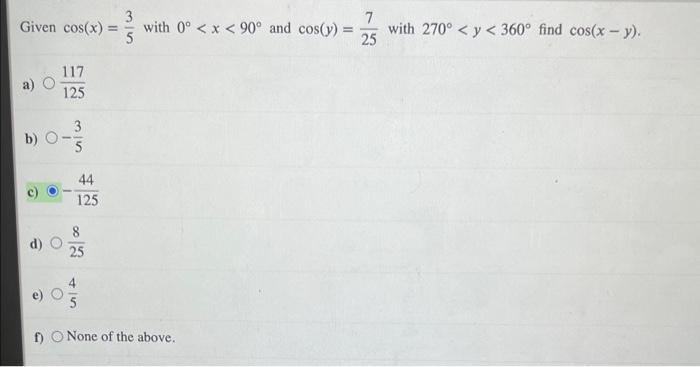 Solved Use the appropriate angle-sum formula to simplify the | Chegg.com
