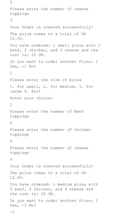 Create an application via NetBeans with named Pizza | Chegg.com
